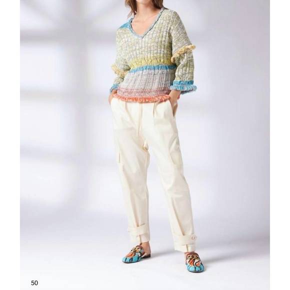 TRICOT CHIC | Sweaters | New Tricot Chic Fringe Knit Sweater In Multi ...